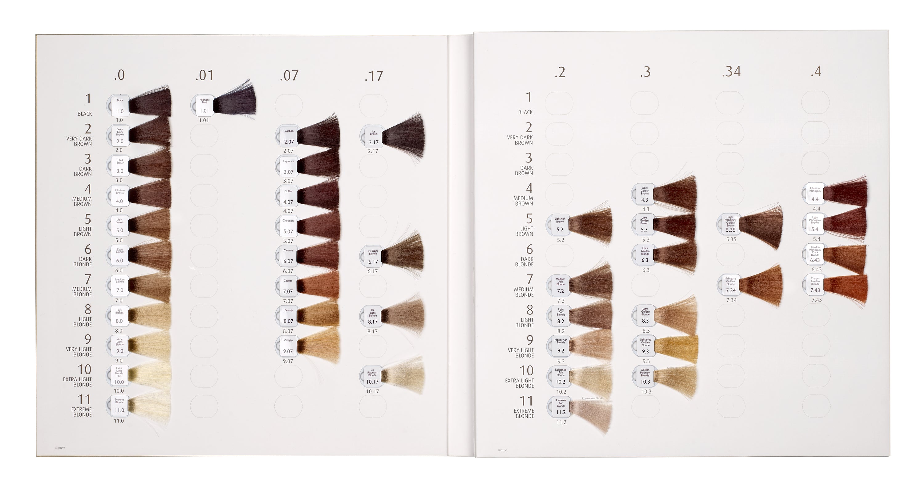 Natulique shade chart with detachable samples — Simply Salon